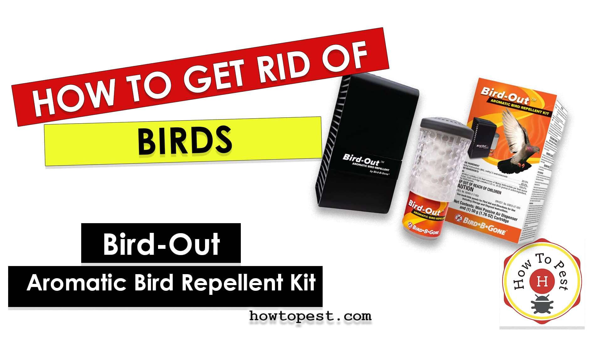 Bird-Out Aromatic Bird Repellent Kit | How To Pest |Free Shipping